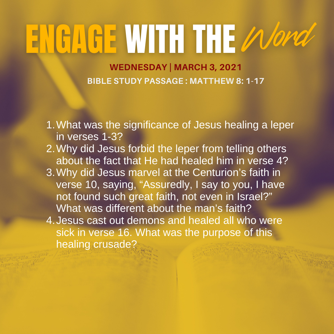 Matthew 8: 1-17 – United Christian Fellowship